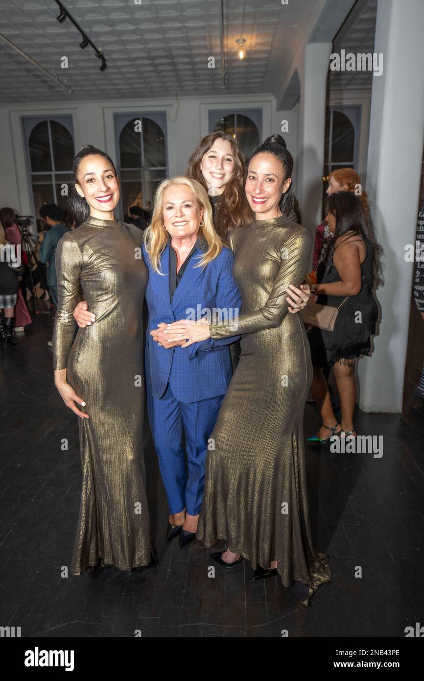 The Chin Twins, Pamela Rowland and guest (top) attend the Travis ...
