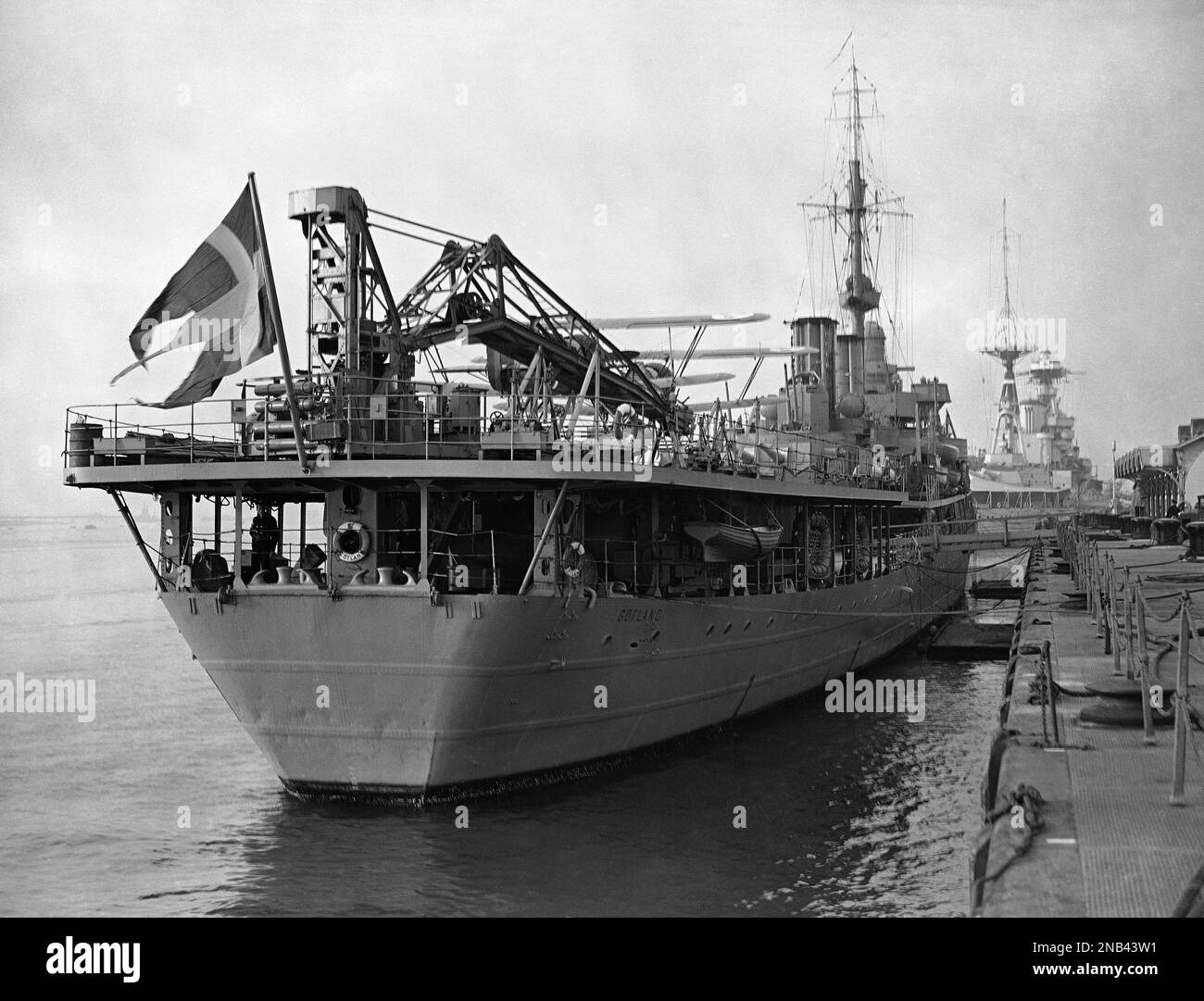 The Swedish Aircraft Carrier Gotland is on a visit at Portsmouth, and ...