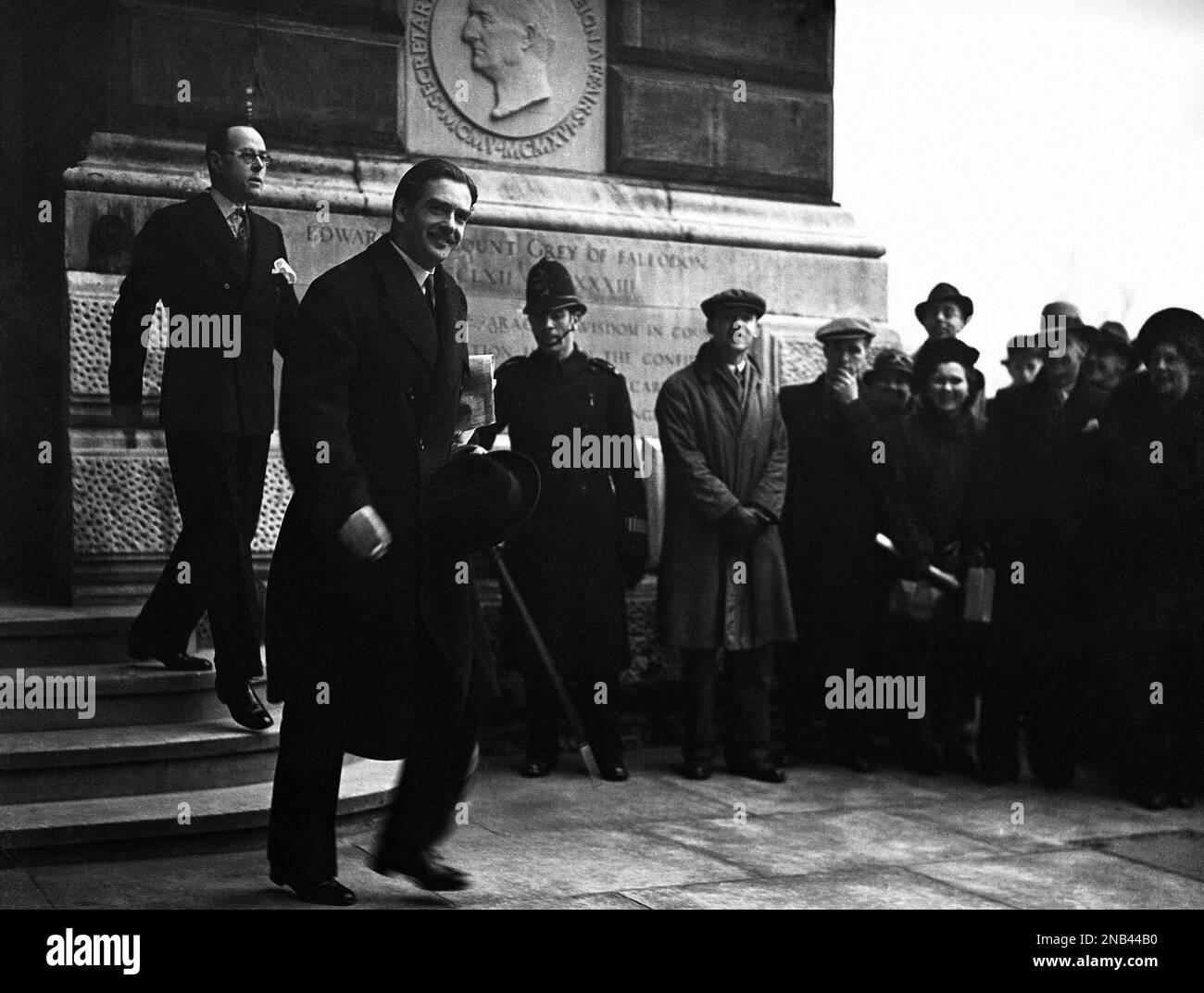 Anthony Eden, who has resigned from the position of Foreign Secretary ...