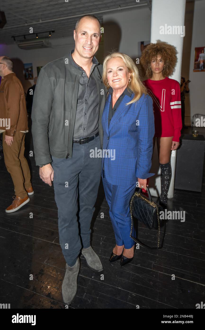Nigel Barker and Designer Pamela Rowland attends the Travis Hamilton ...