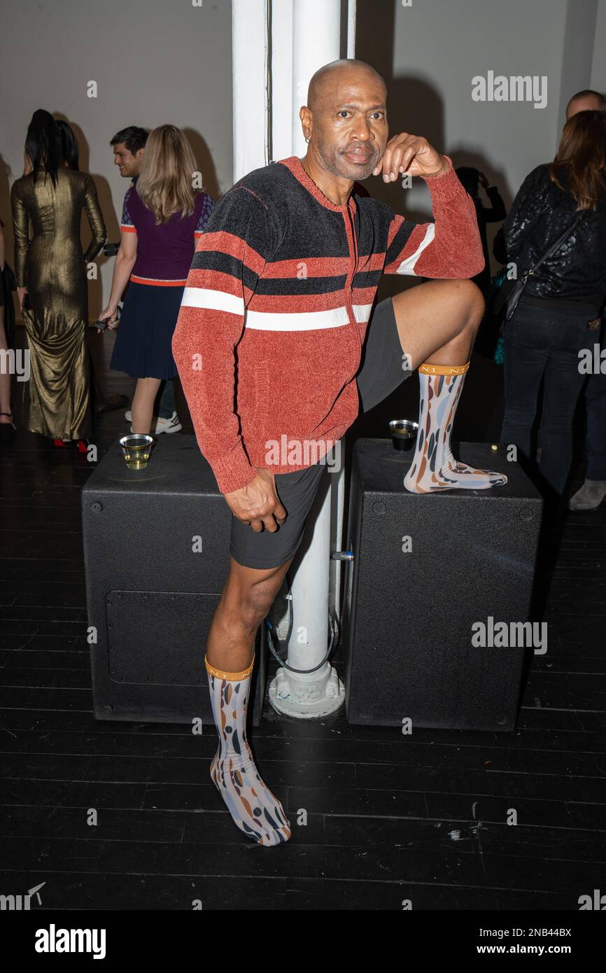 Models at the Travis Hamilton Negris Lebrum NYFW Luxury Sock Collection ...