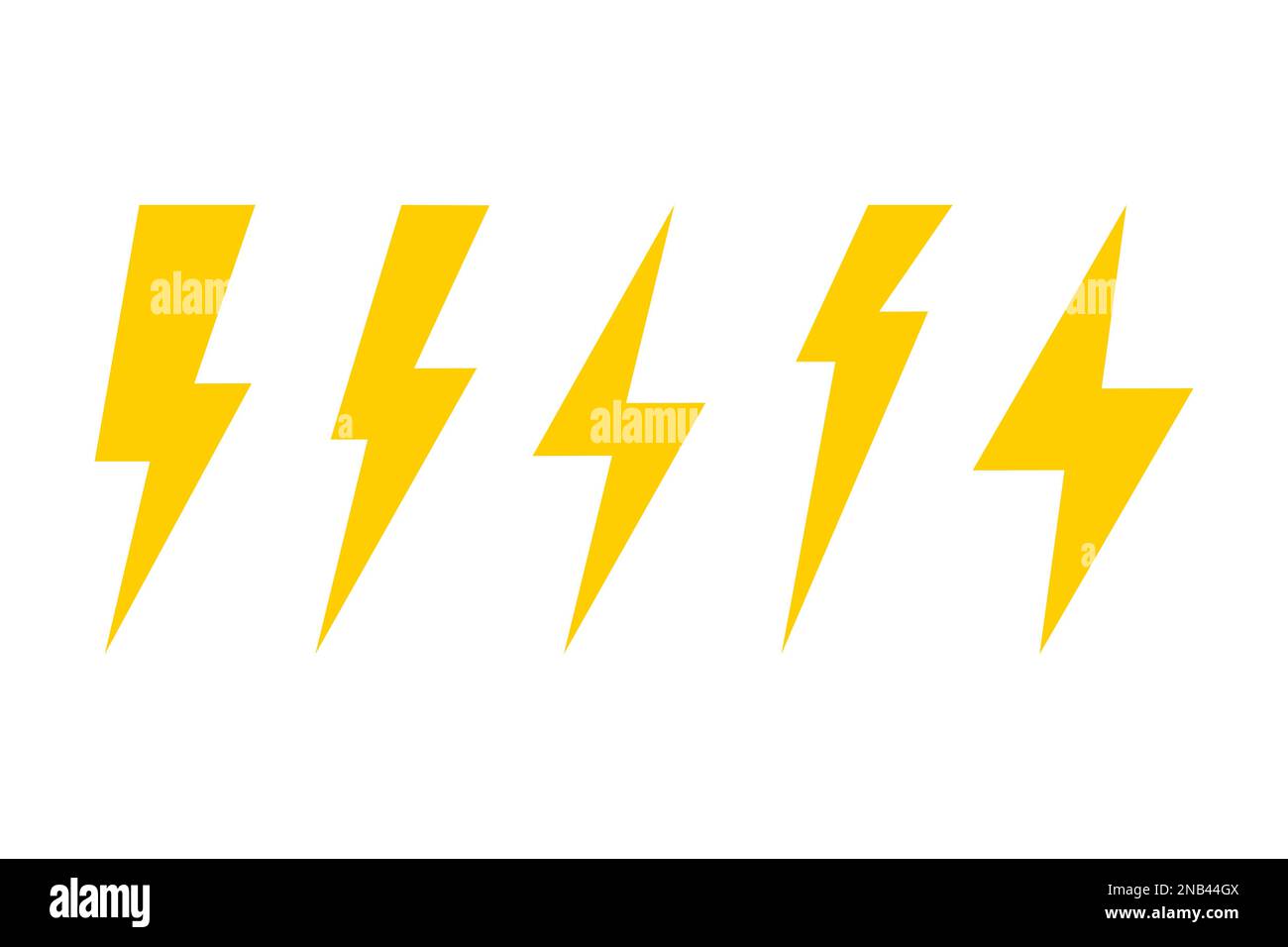 Set lightning icons. Lightning bolt vector Stock Vector Image & Art - Alamy