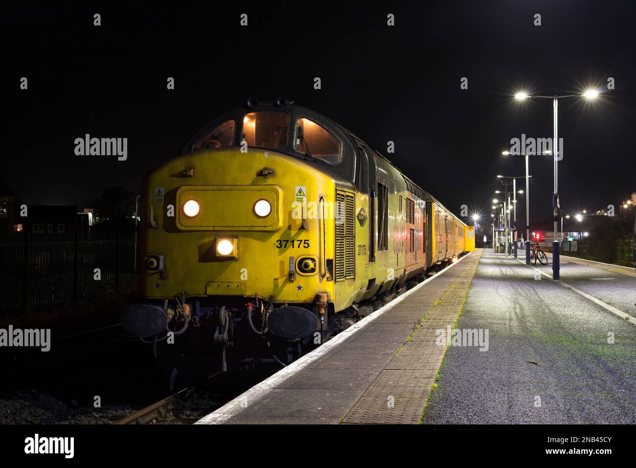 Colas Rail Freight class 37 diesel locomotive at Morecambe with the ...