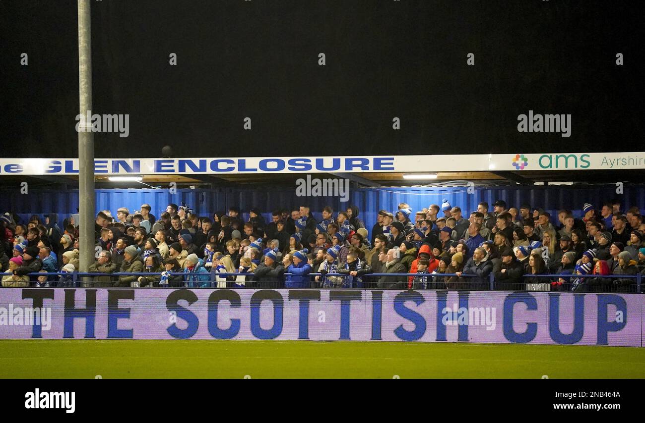Darvel fans in the stands during the Scottish Cup fifth round match at ...