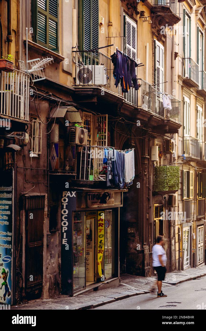 Naples Italy, streetscape, people shopping and working. life in Naples ...