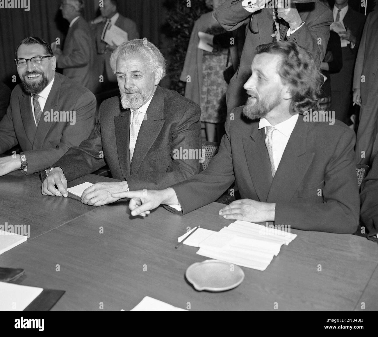 Anton Preisinger, right, 47-year-old Oberammergau, Germany, inn keeper ...