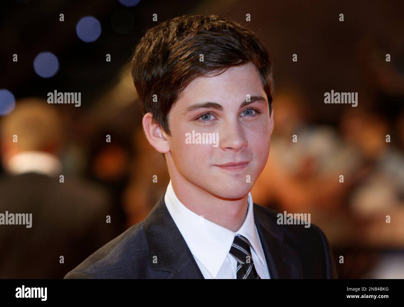 American actor Logan Lerman arrives for the UK premiere of The Three ...