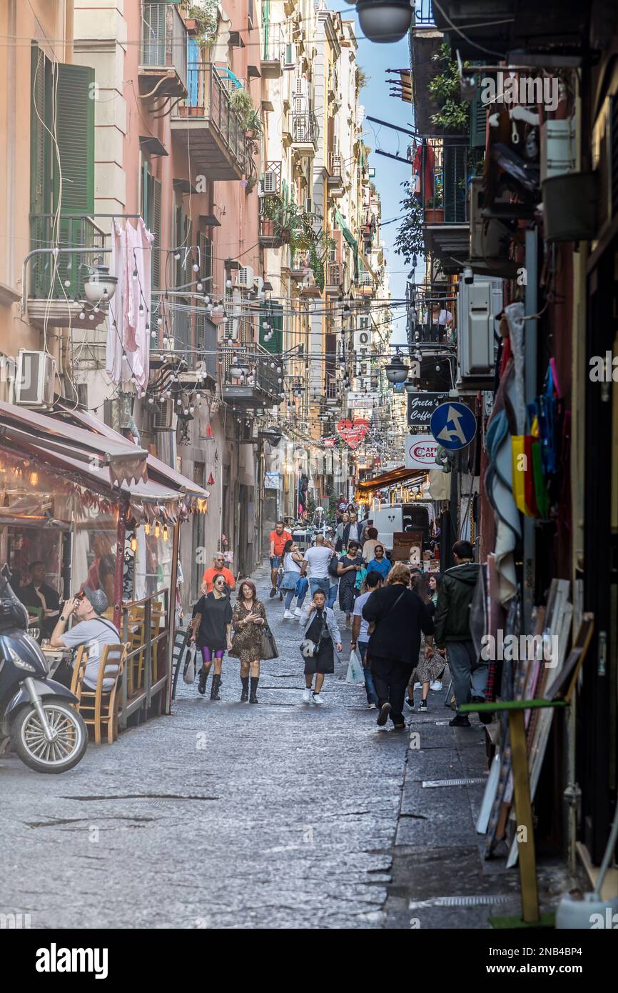 Naples Italy, streetscape, people shopping and working. life in Naples ...