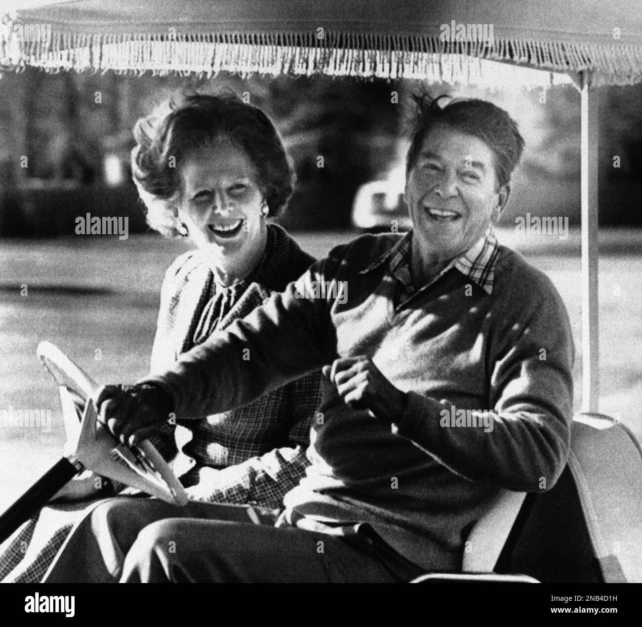 President Ronald Reagan and British Prime Minster Margaret Thatcher ...