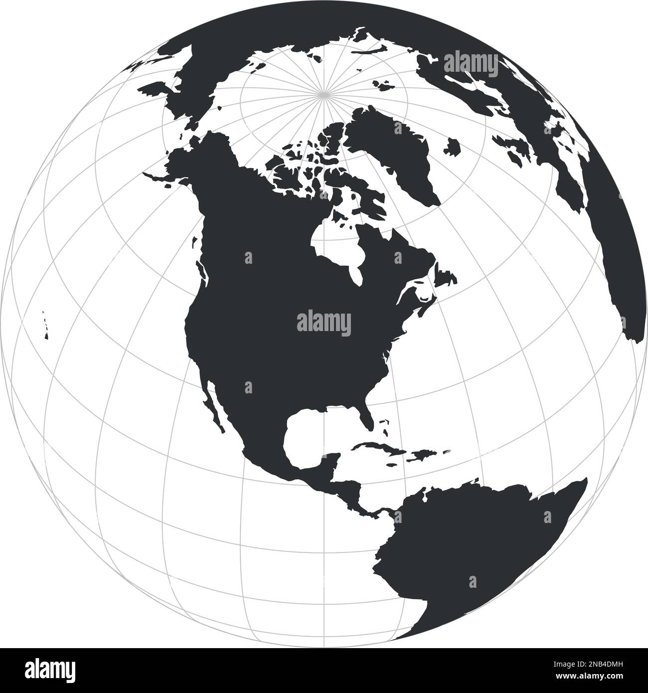 Vector Earth globe focused on North America Stock Vector Image & Art ...