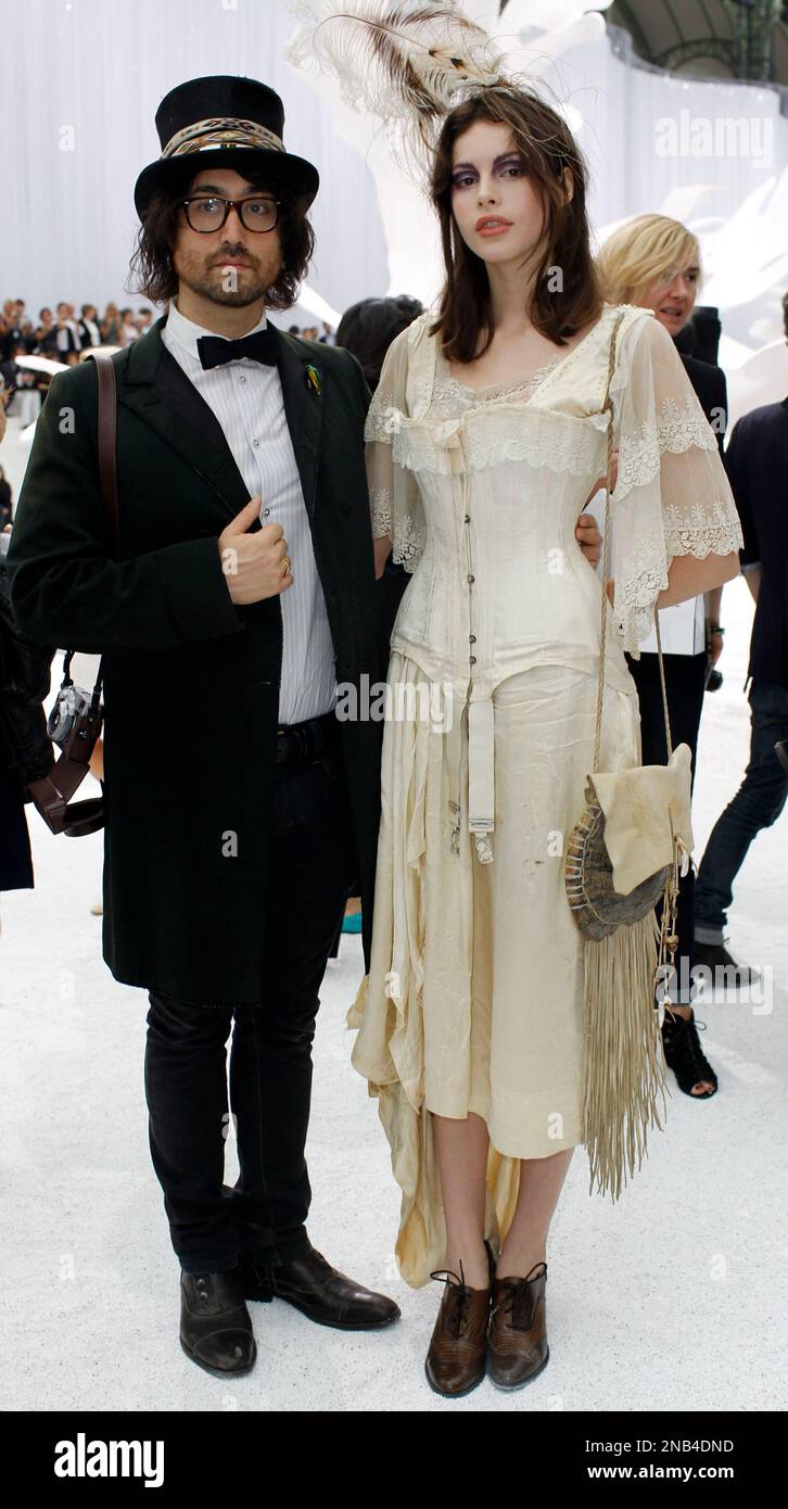Sean Lennon and girlfriend model Charlotte Kemp attend Chanel's spring ...