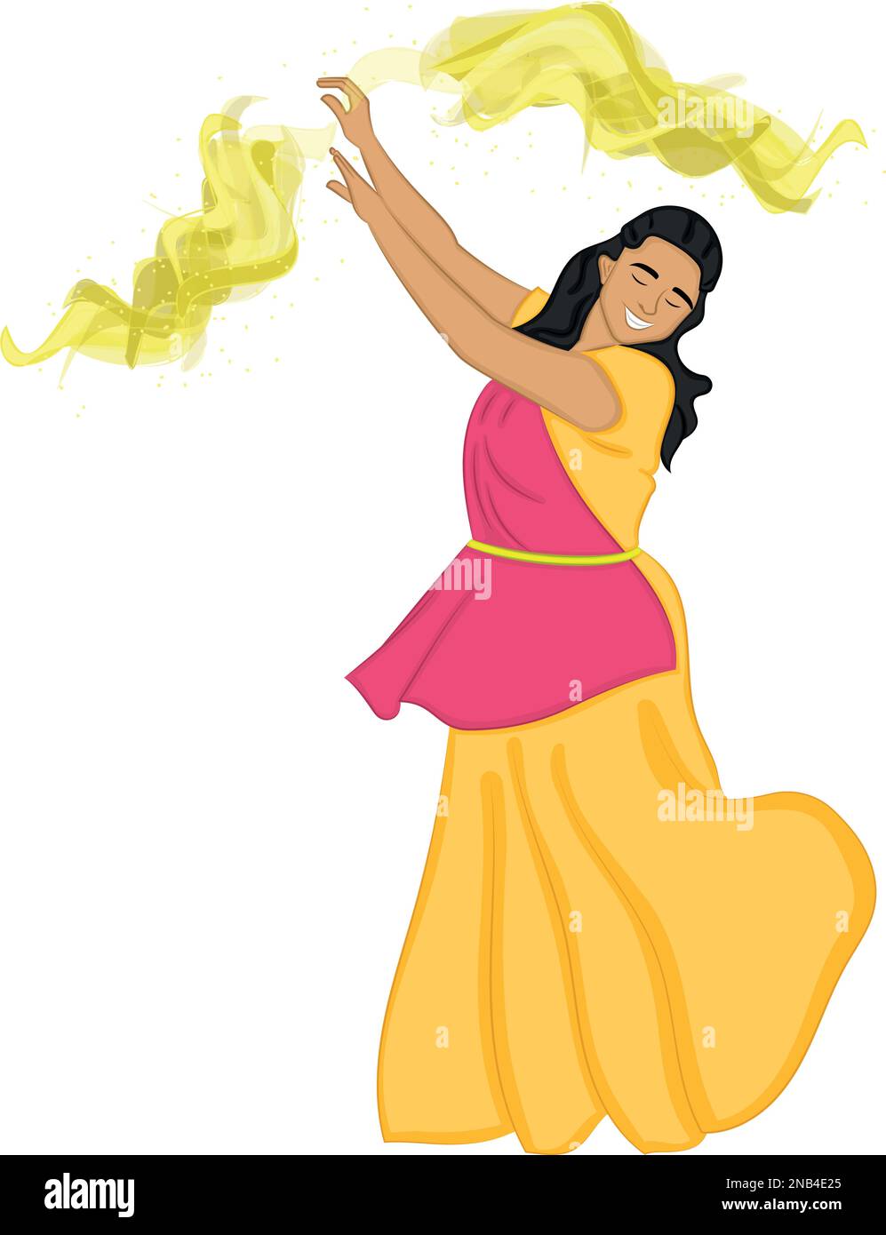 Isolated female character playing with powders Vector Stock Vector ...