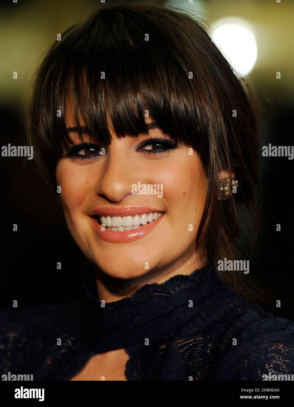 Actress Lea Michele poses at the premiere of the FX television series ...