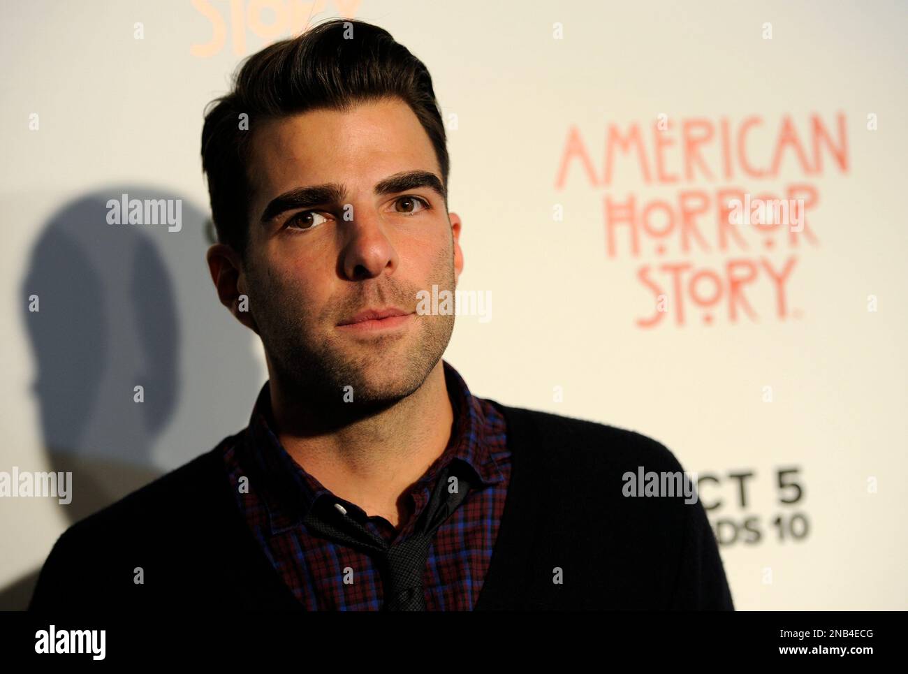 Zachary Quinto, a cast member in "American Horror Story," poses at the ...