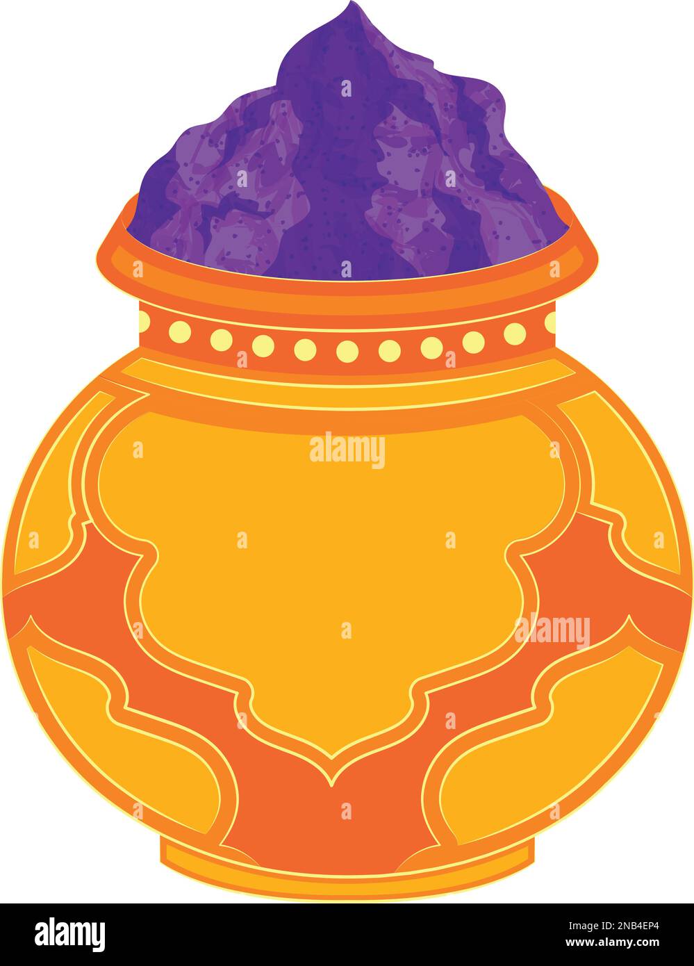 Isolated hindu powder on artisan vase Vector Stock Vector Image & Art ...