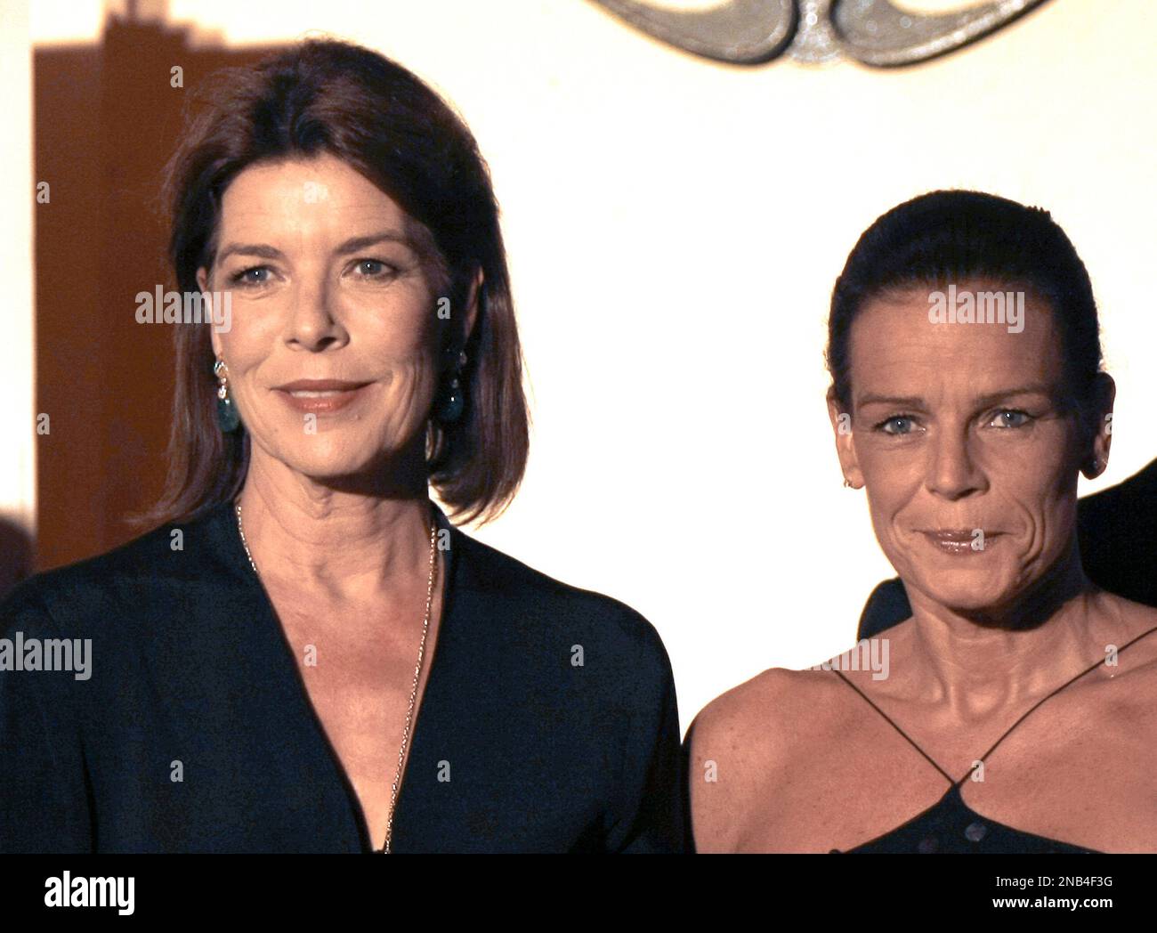 Princess Caroline, left, and Princess Stephanie, sisters of Prince ...