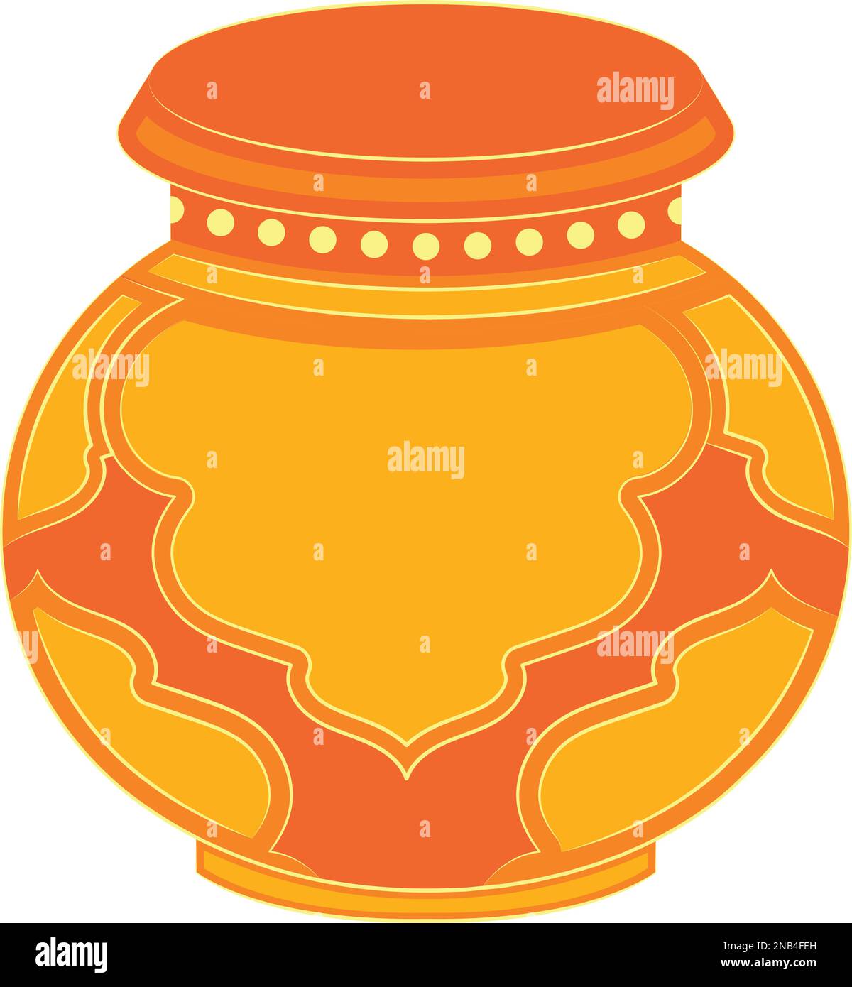 Isolated traditional hindu empty ceramic vase Vector Stock Vector Image ...
