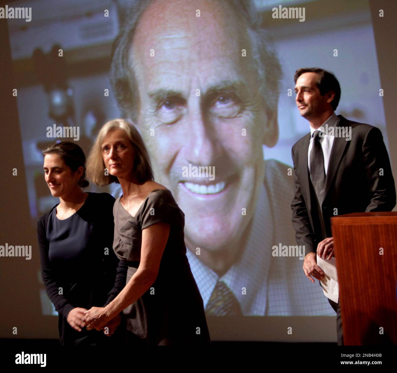 Family members of Nobel prize winner Ralph Steinman walk in front of a ...