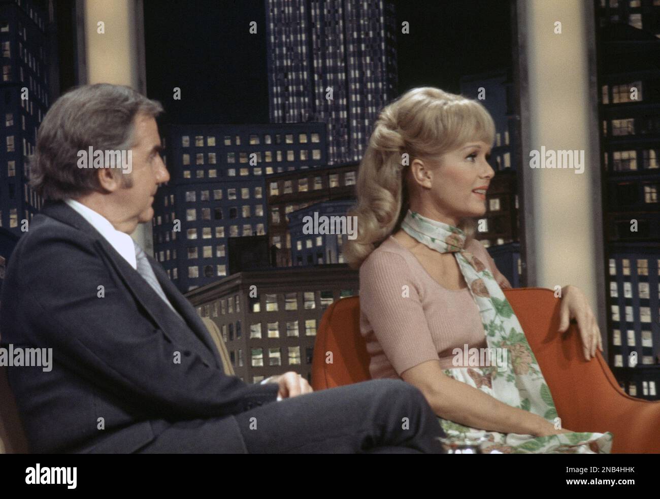 Actress Debbie Reynolds on the "Tonight Show" with Johnny Carson being ...
