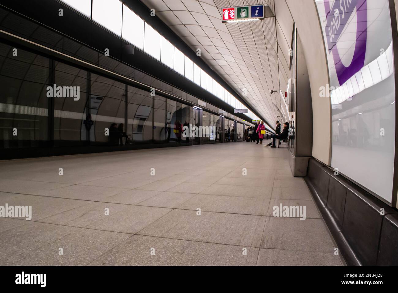 BOND STREET, LONDON - 11 February 2023: Bond Street Elizabeth Line ...