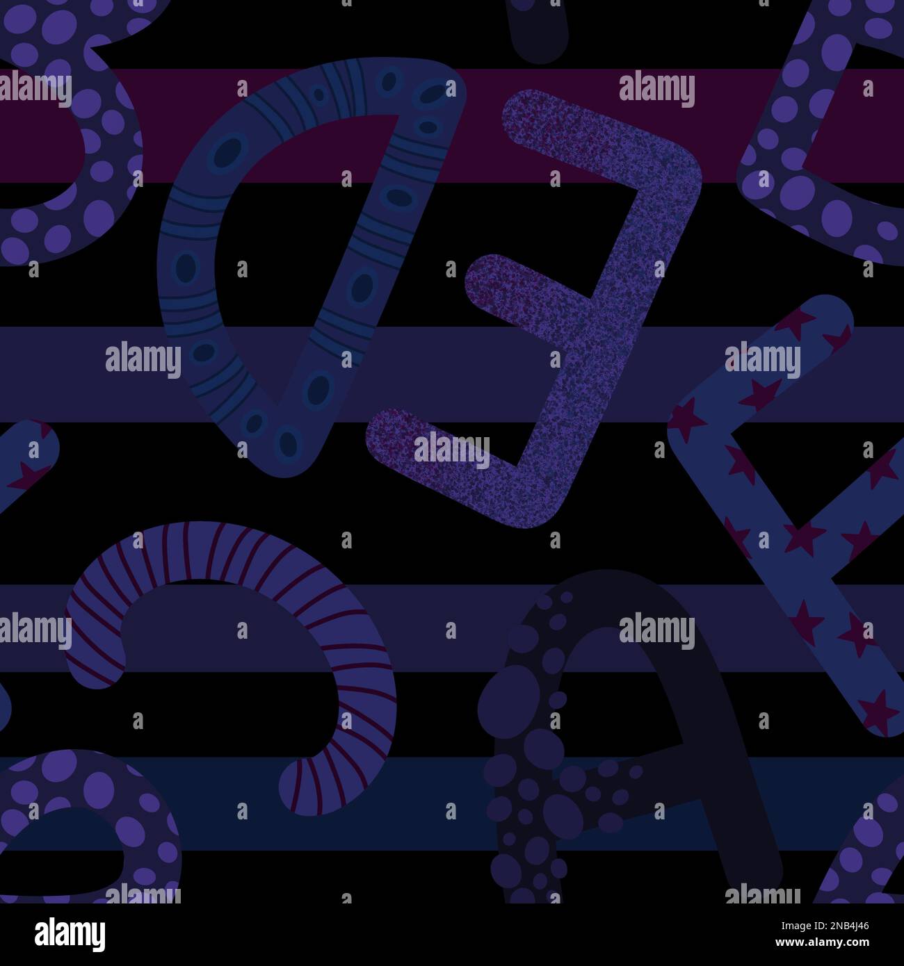 Cartoon alphabet seamless kids letter pattern for wrapping paper and ...