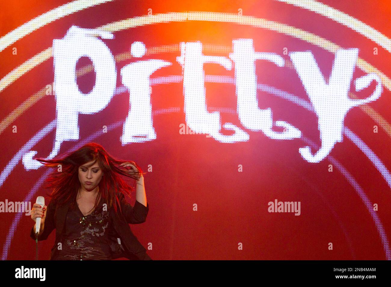 Brazilian singer Pitty performs during the Rock in Rio music festival ...