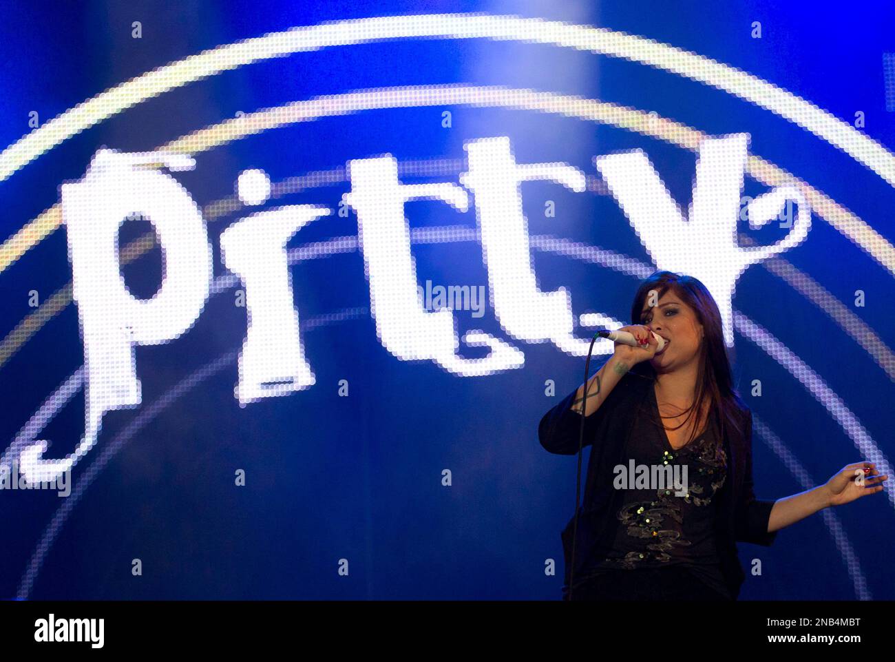 Brazilian singer Pitty performs during the Rock in Rio music festival ...