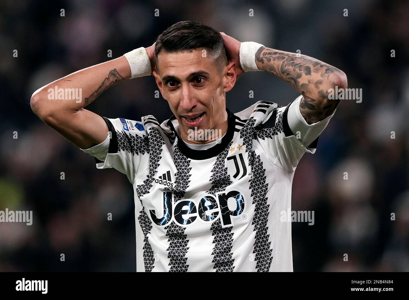 Angel Di Maria of Juventus FC reacts during the Serie A football match ...
