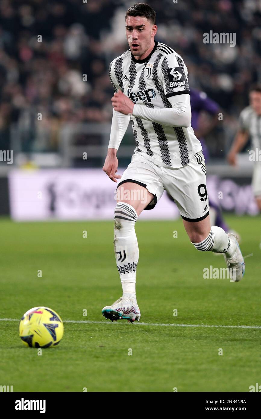 Dusan Vlahovic of Juventus FC in action during the Serie A football ...