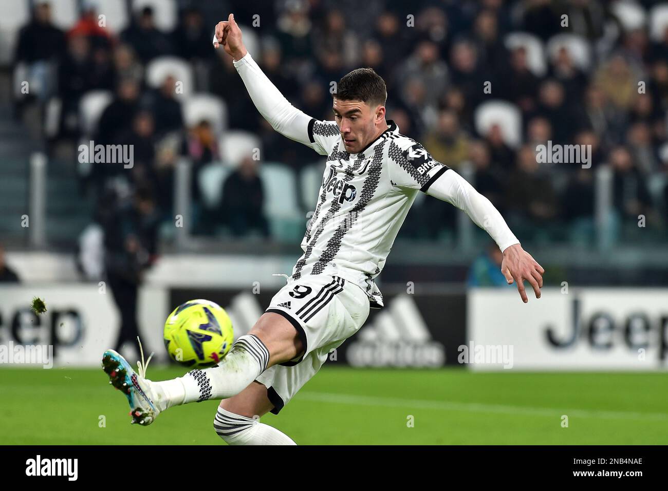 Dusan Vlahovic of Juventus FC in action during the Serie A football ...