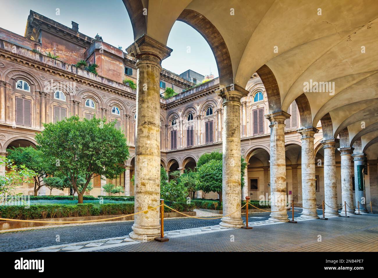 Courtyard of Palazzo Doria Pamphilj (Doria Pamphilj Gallery) in Rome ...