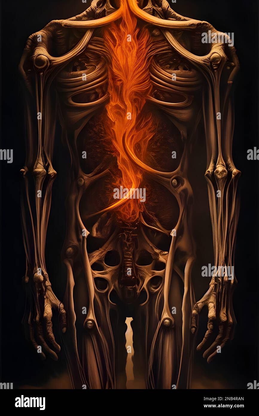 Bones inside illustration hi-res stock photography and images - Alamy