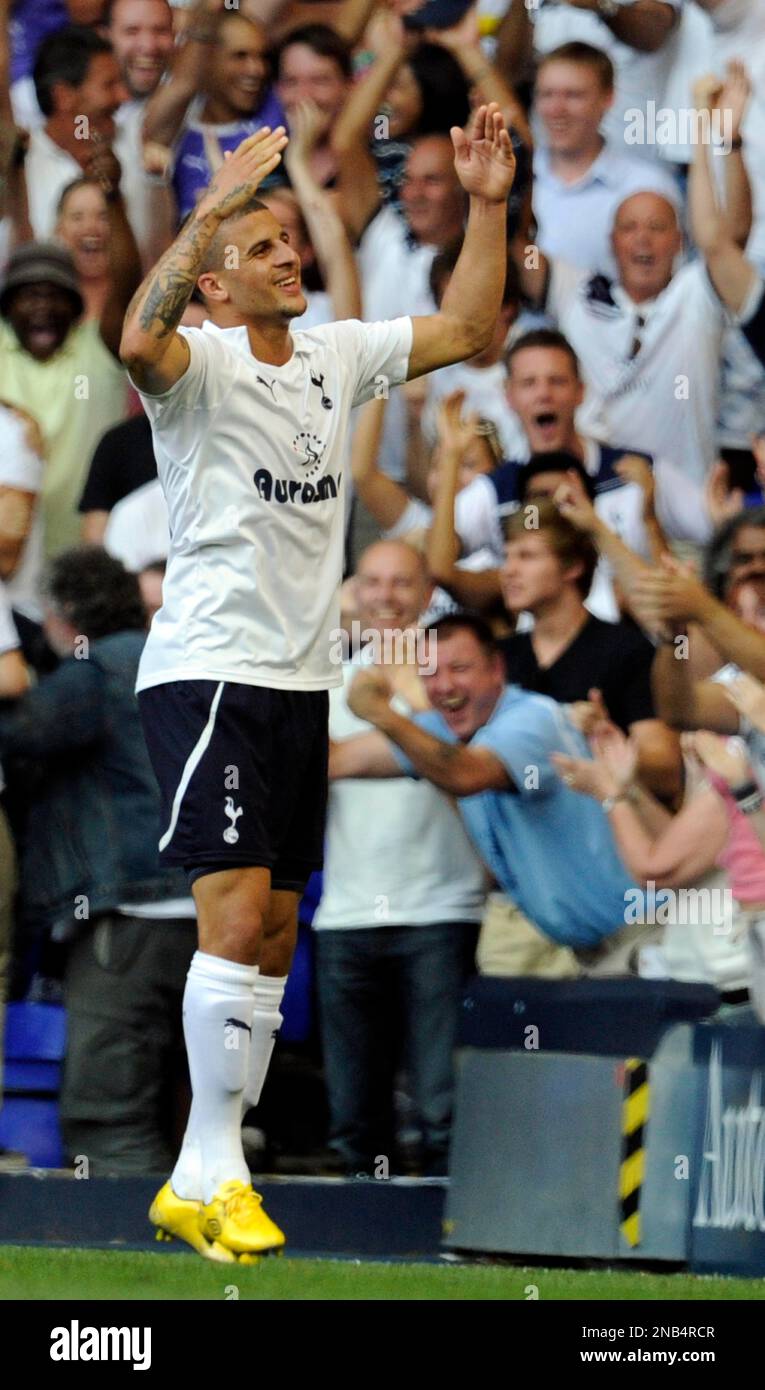 Tottenham Hotspur's Kyle Walker celebrates after scoring the winning ...
