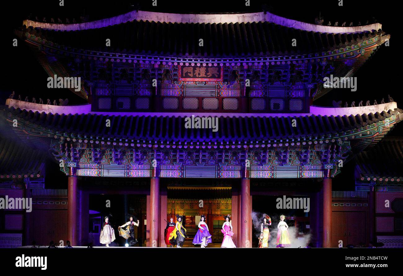 Models wear creations by South Korean designer Kim Hye-soon during the ...