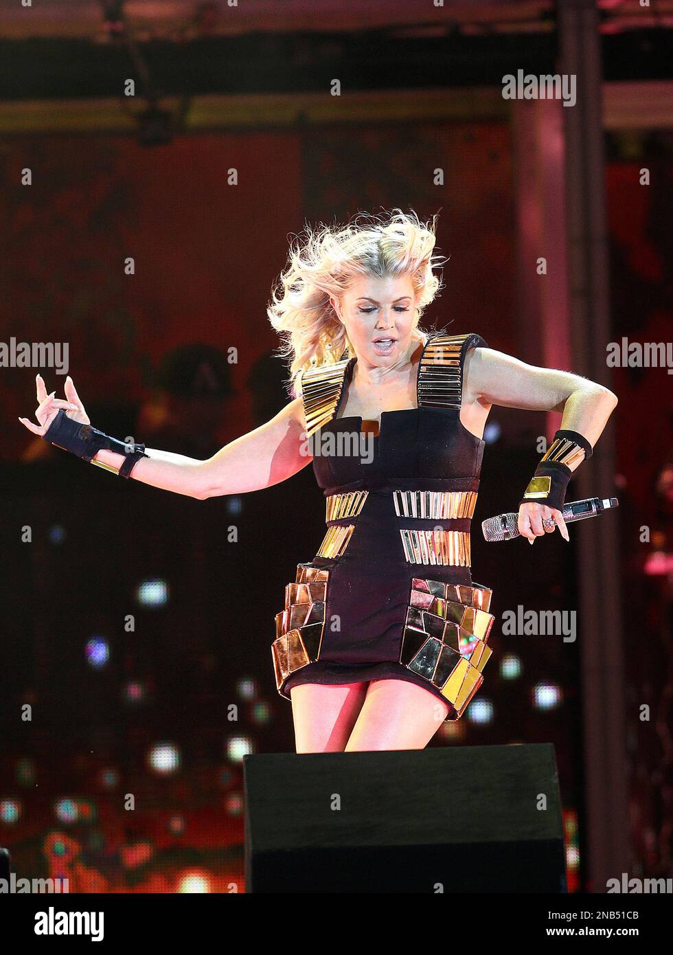 Singer Fergie of the group Black Eyed Peas is seen performing during ...