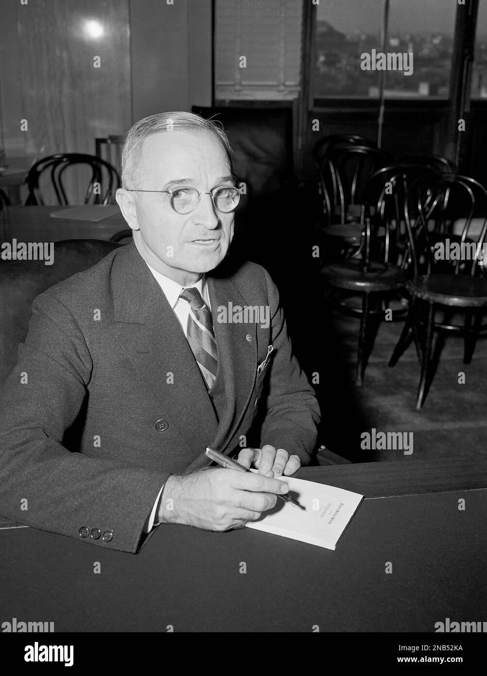 Senator Harry S. Truman is pictured in Washington, D.C., on Nov. 26 ...