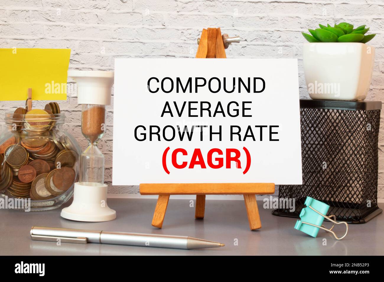 CAGR compound annual growth rate symbol. Concept words CAGR compound ...