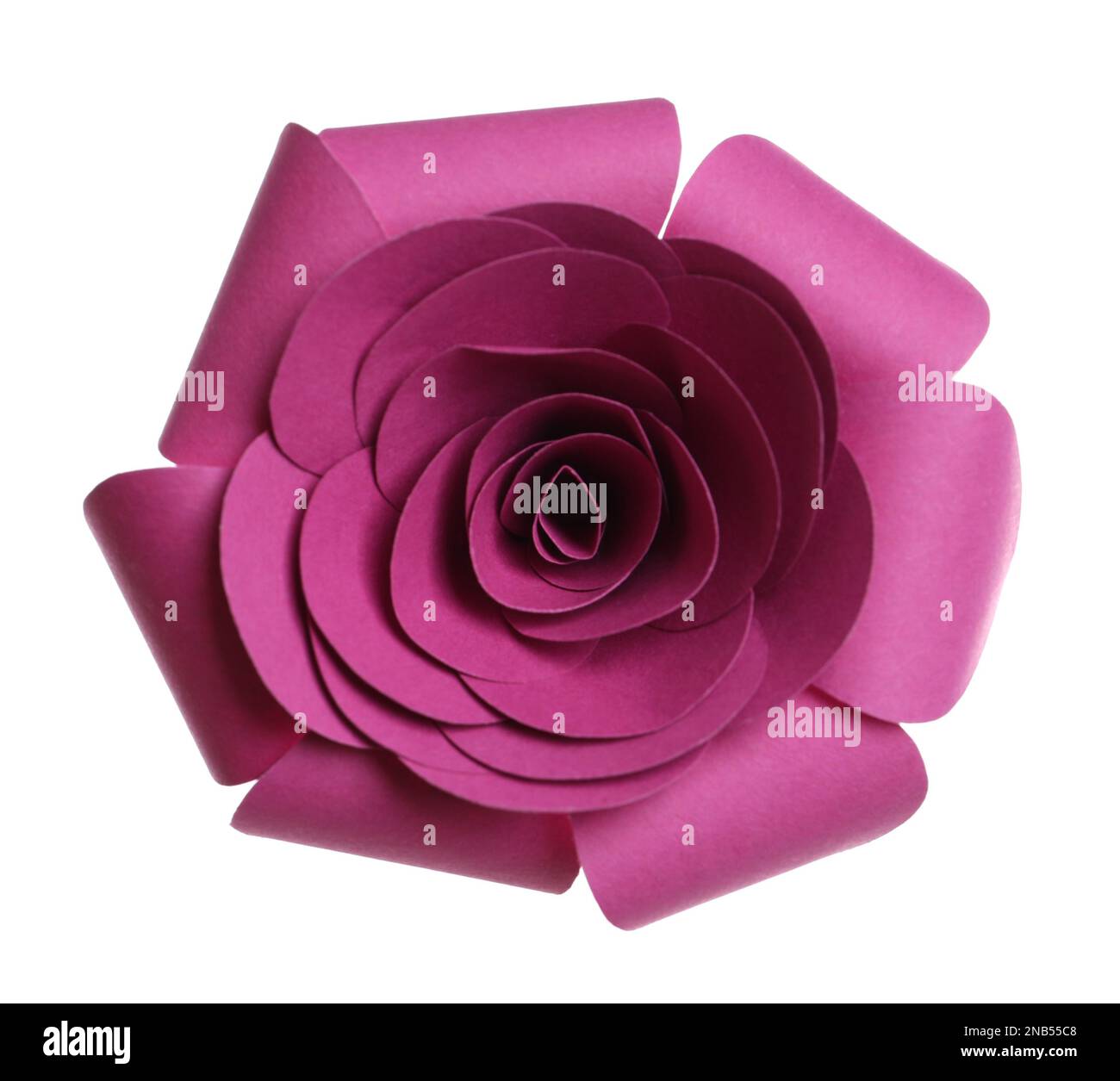 Beautiful flower made of paper isolated on white Stock Photo - Alamy