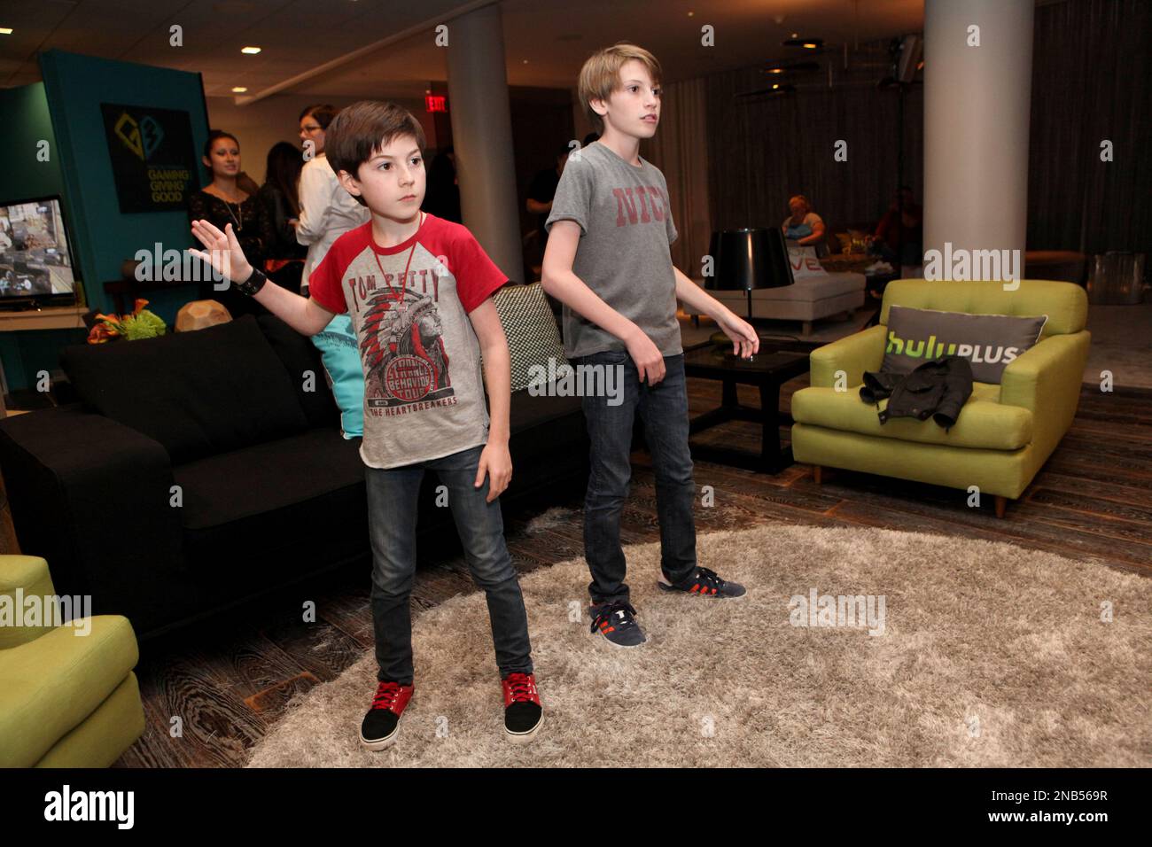Mason Cook, left, and his brother Lane Cook are seen at the G3 Miracle ...