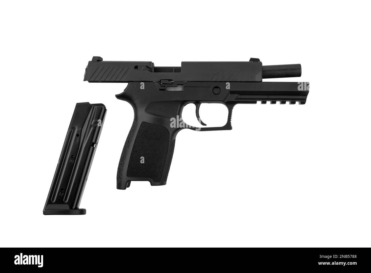 Modern semi-automatic pistol. A short-barreled weapon for self-defense ...