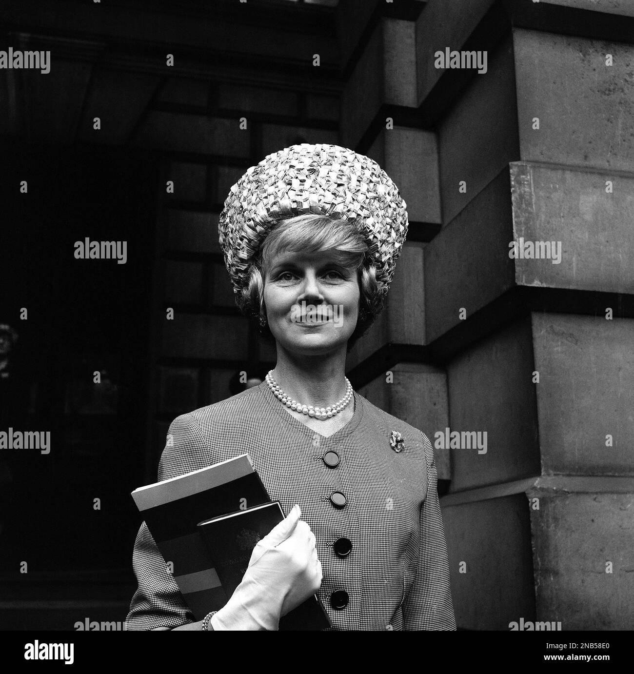 Lady Lowson, wife of a former Lord Mayor of London, arrives at ...