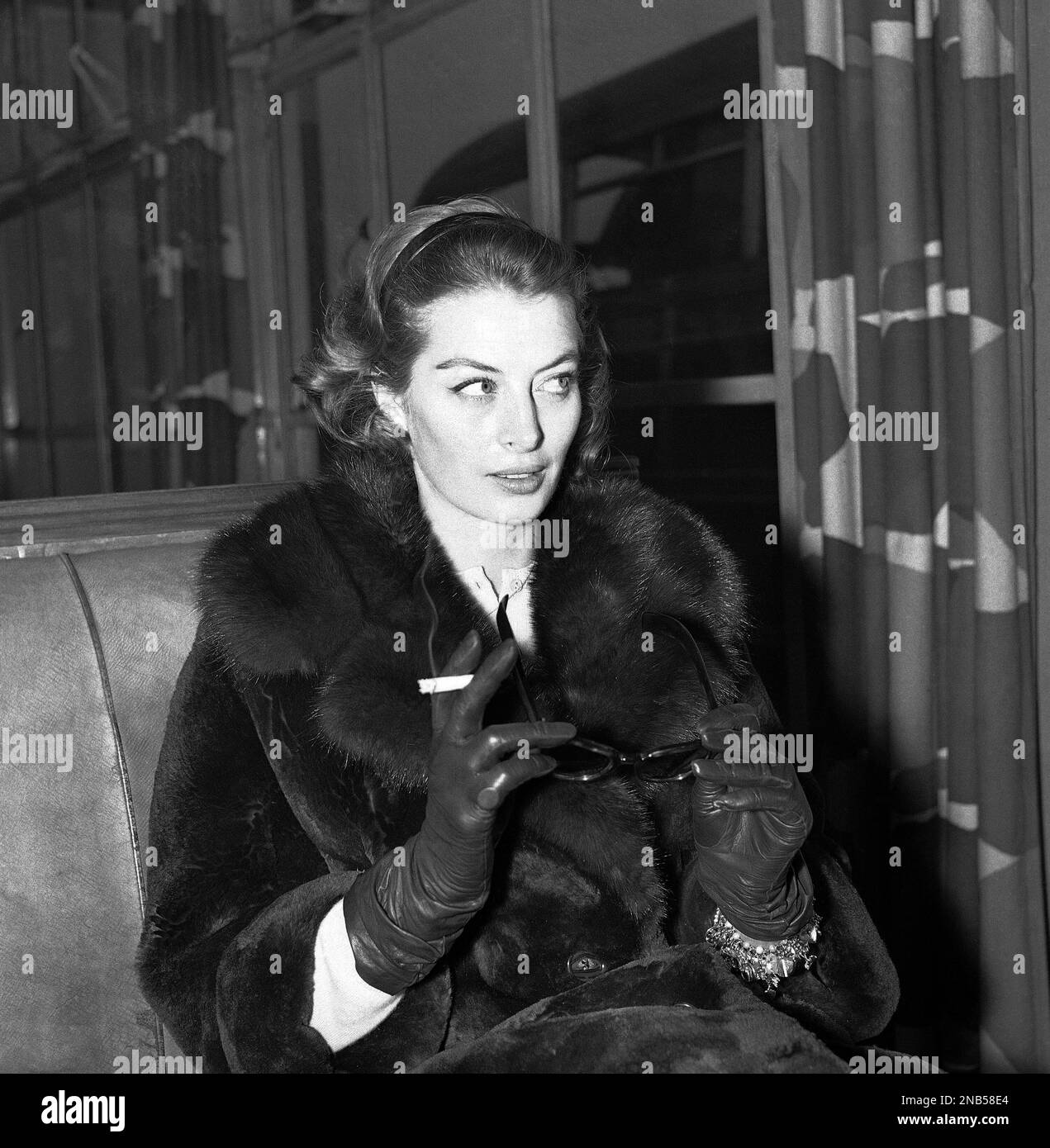French screen actress Capucine, who has been spending Christmas and the ...