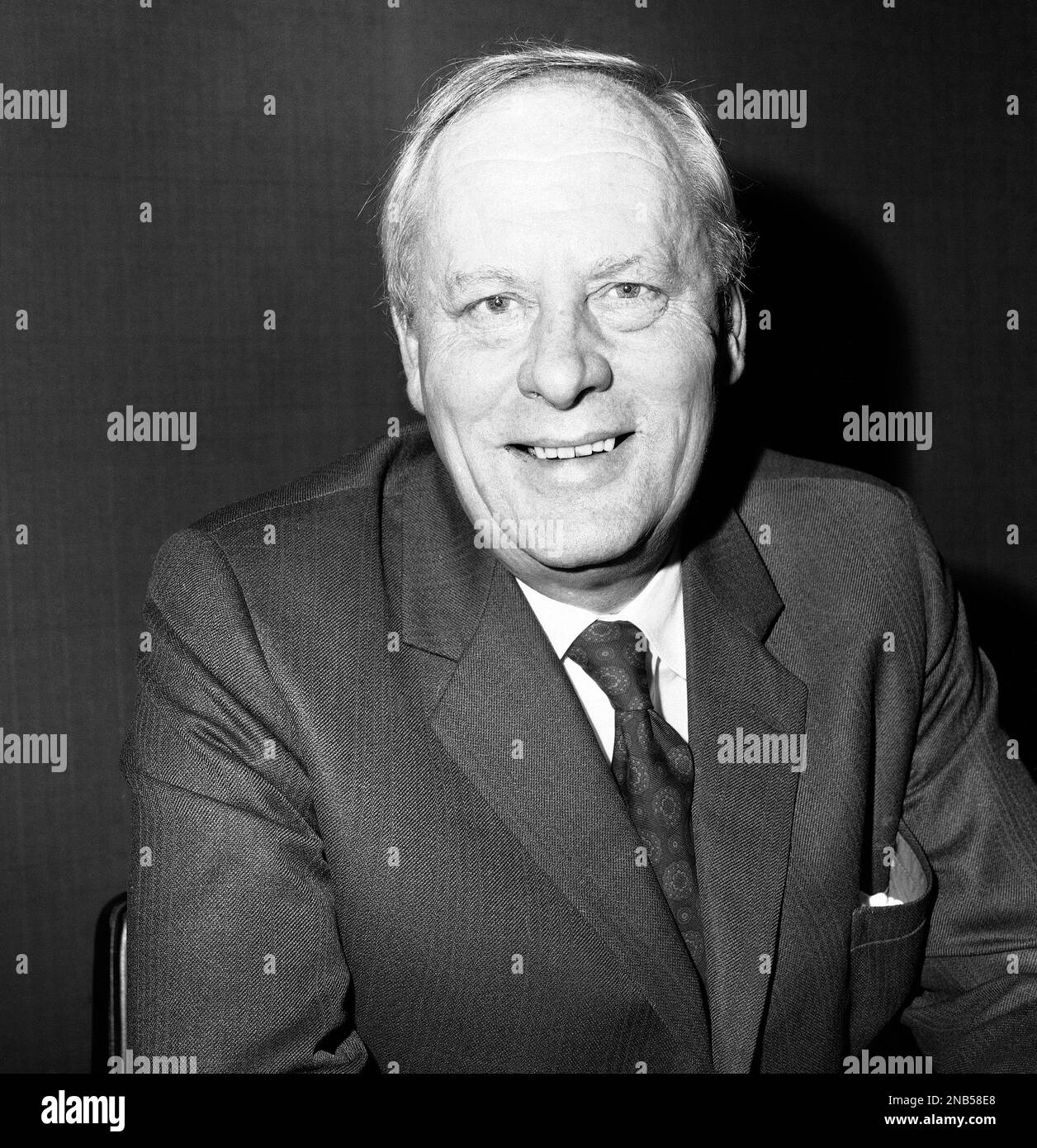 A smiling professor Sir Michael Swann in London on Dec. 14, 1972, after ...