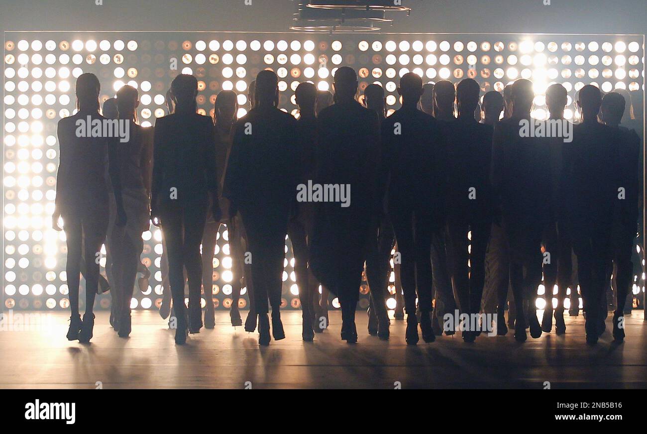 Models wear creations for Thierry Mugler fashion house's spring-summer ...