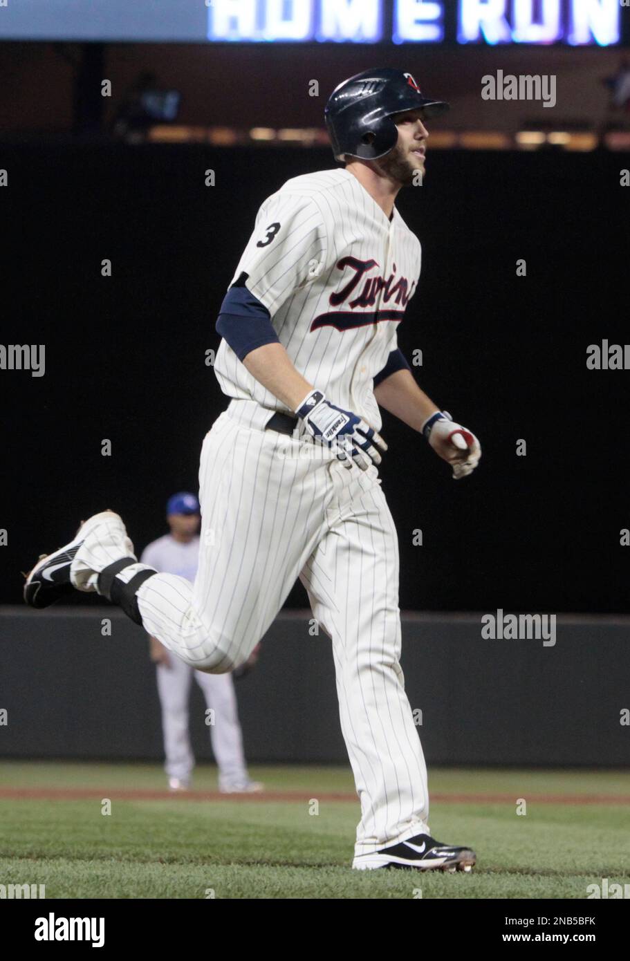 Minnesota Twins' Rene Tosoni during a baseball game Tuesday, Sept. 27 ...