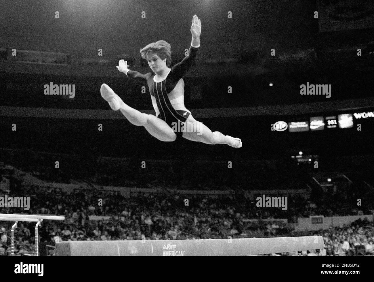 Mary Lou Retton, of Fairmont, W. Va., sails gracefully above the ...