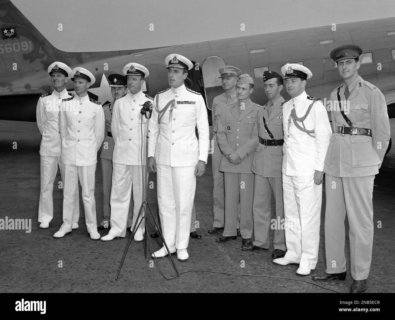 Lord Louis Mountbatten (fourth from left), new Allied Commander for ...