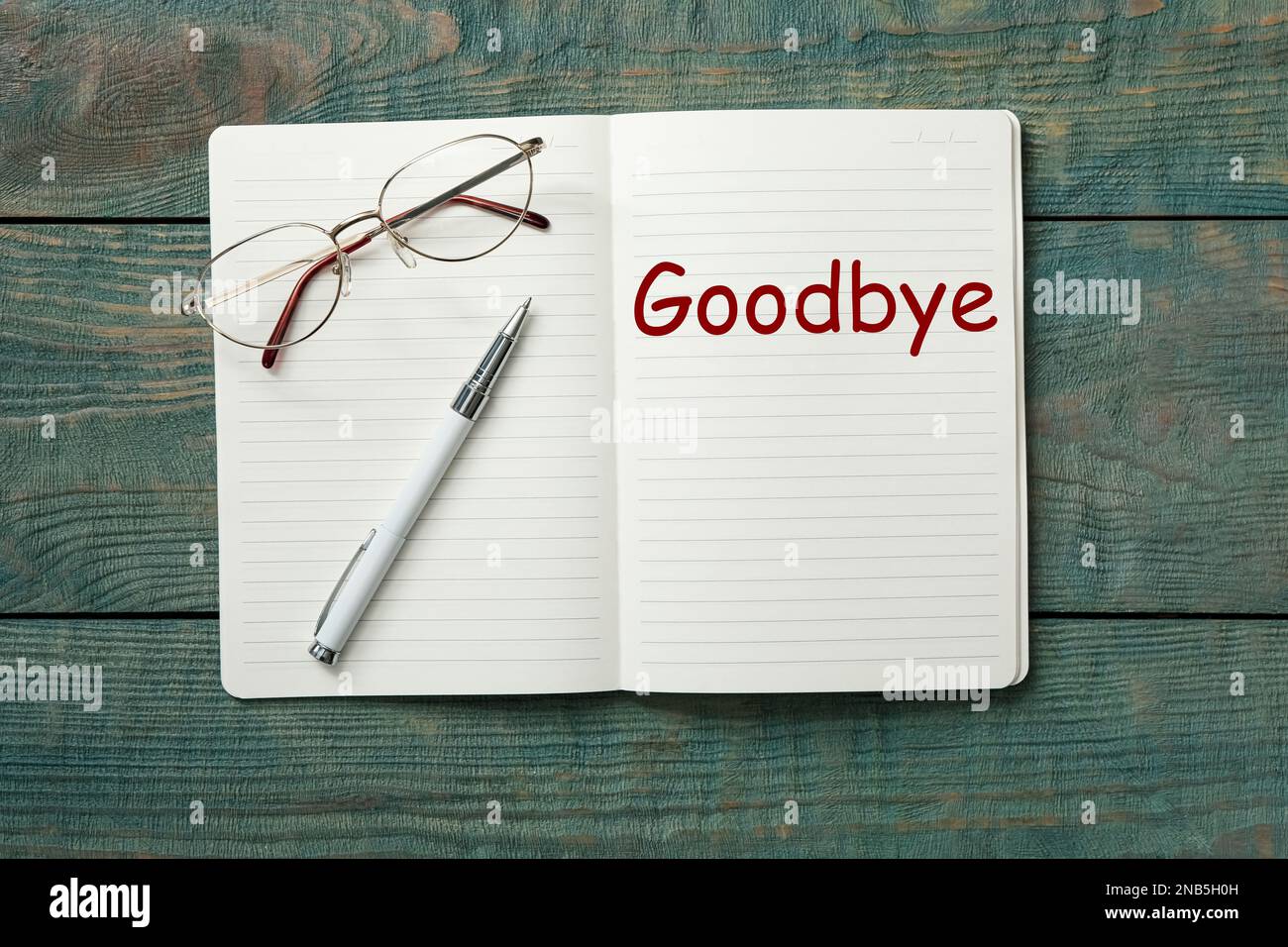 Goodbye message on paper note hi-res stock photography and images - Alamy