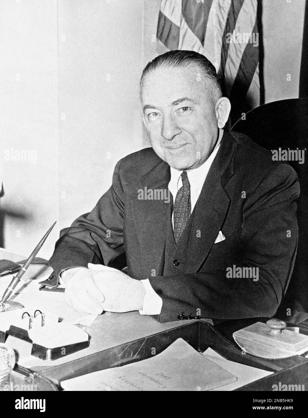 Governor of Alaska Ernest H. Gruening in Juneau, Alaska on April 7 ...