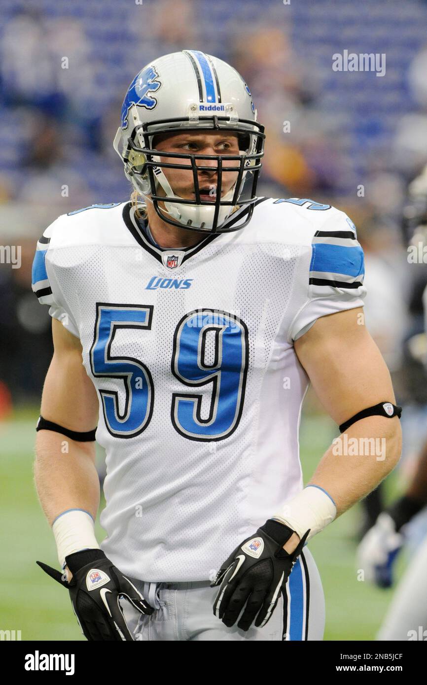 Detroit Lions linebacker Bobby Carpenter is seen before an NFL football ...